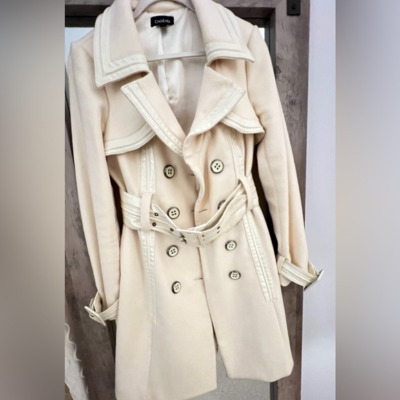 bebe | Jackets & Coats | Off White Bebe Wool Coat | Poshmark